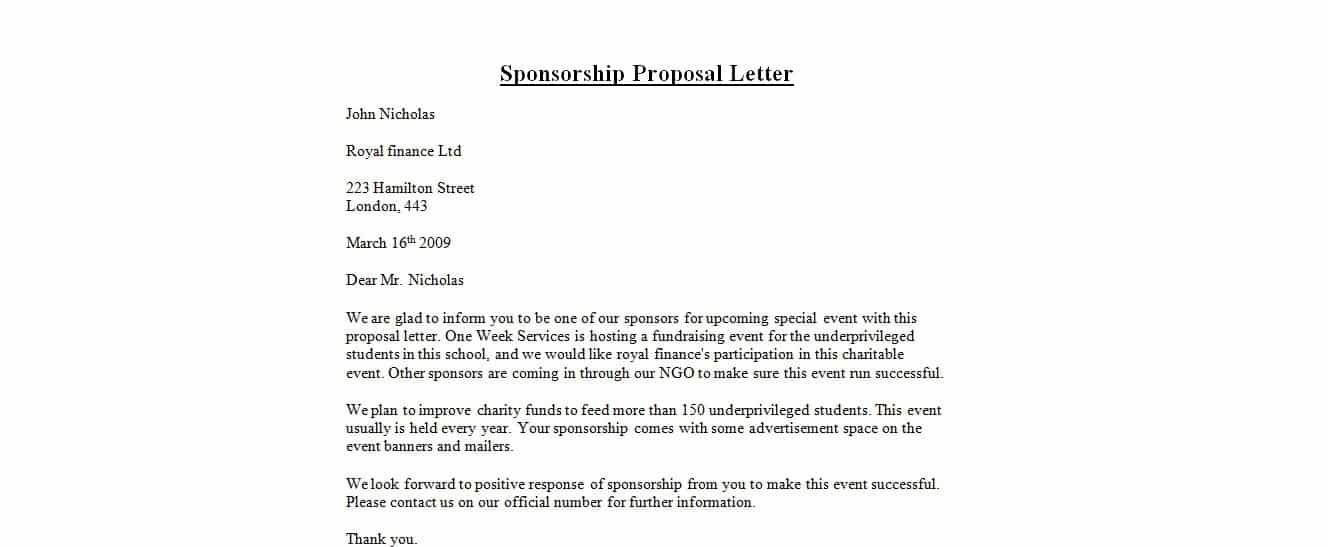 7 Sponsorship Proposal Templates - Excel PDF Formats 7 Sponsorship Proposal Templates - Excel PDF Formats